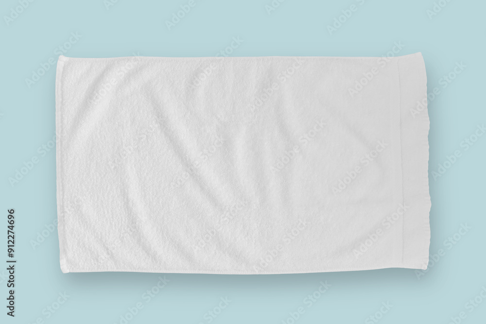 White towel mock up template cotton fabric cloth wiper mockup isolated ...