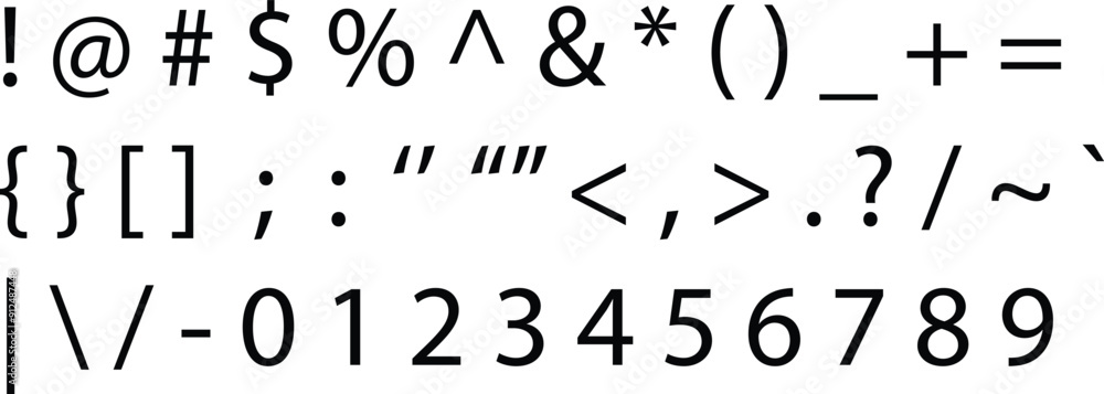 Symbol of all keyboard signs Stock Vector | Adobe Stock