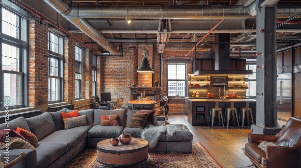 Exposed pipes can serve as a focal point in a room, drawing attention ...