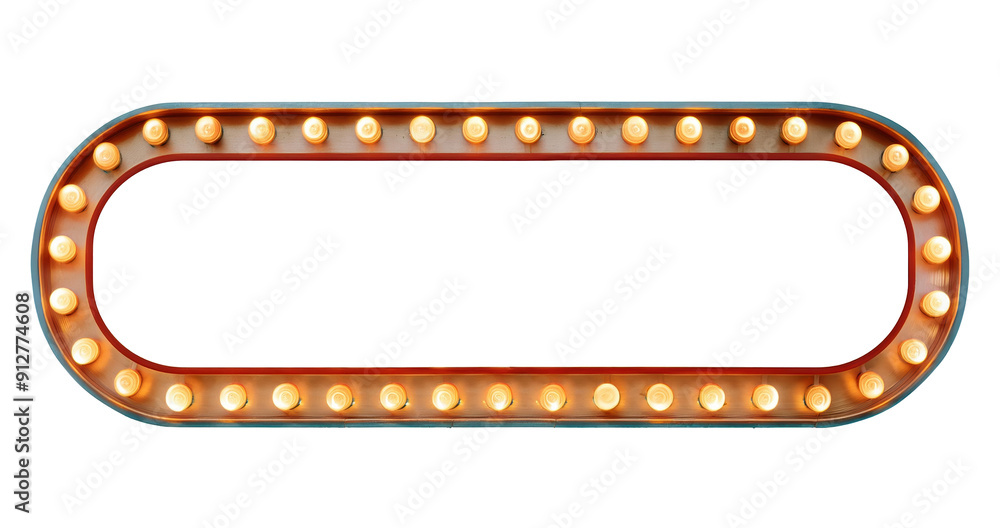 Retro marquee light sign frame banner background Stock Photo | Adobe Stock