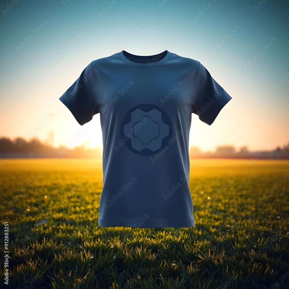 t-shirt floating displaying high quality resolution football logo ...