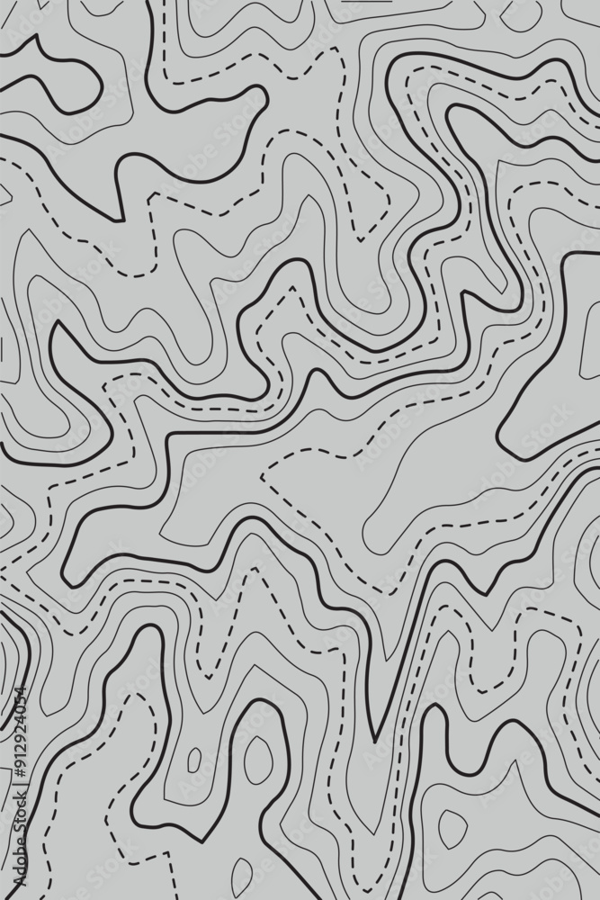 Topographic map background. Generating a terrain elevation map. Grid ...