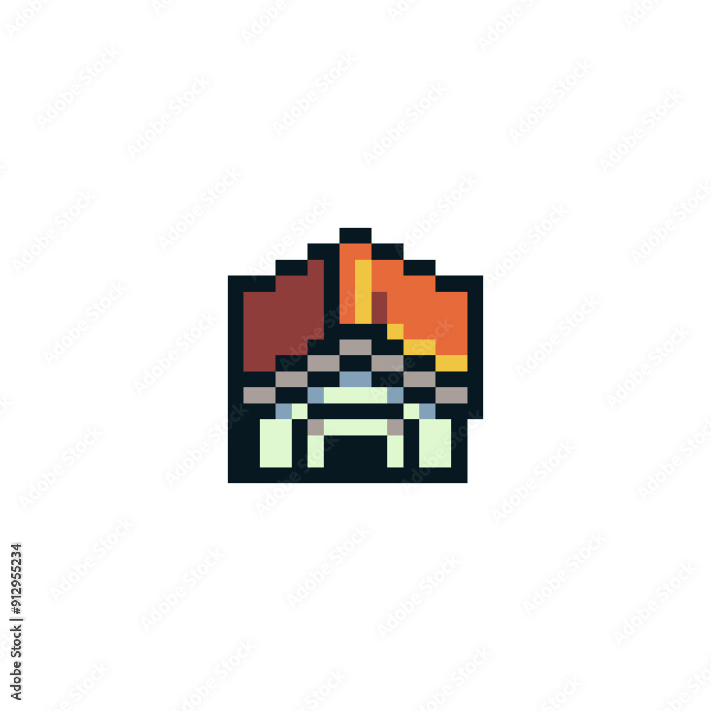 Home icon, house sticker, building pixel art design for logo, web ...