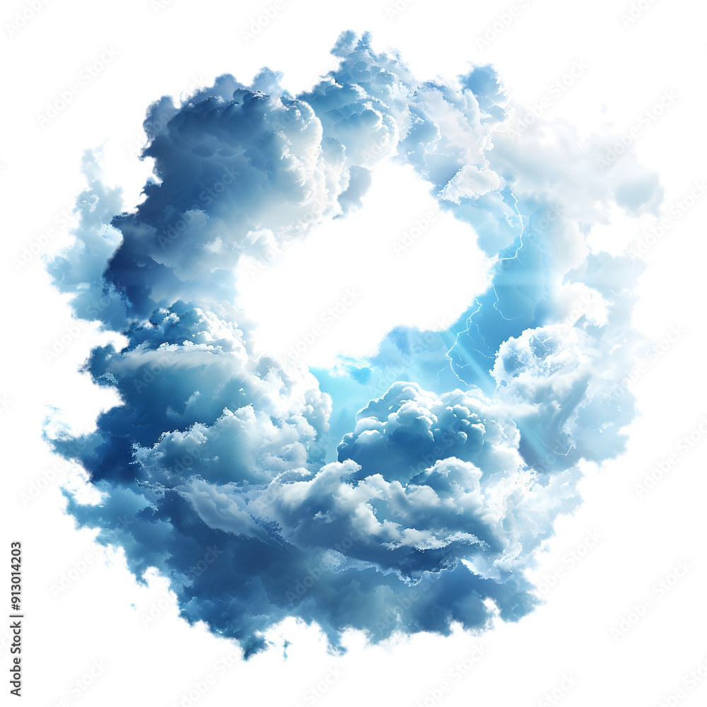 Realistic thunder cloud isolated on transparent background. Cloudy ...