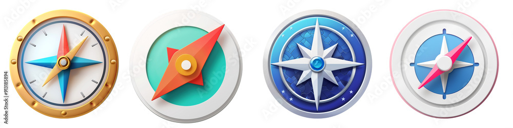 Navigation clipart collection, symbol, logos, icons isolated on ...