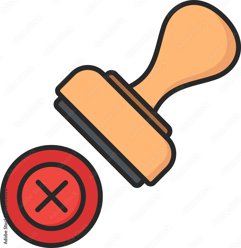 sign reject stamp Stock Illustration | Adobe Stock