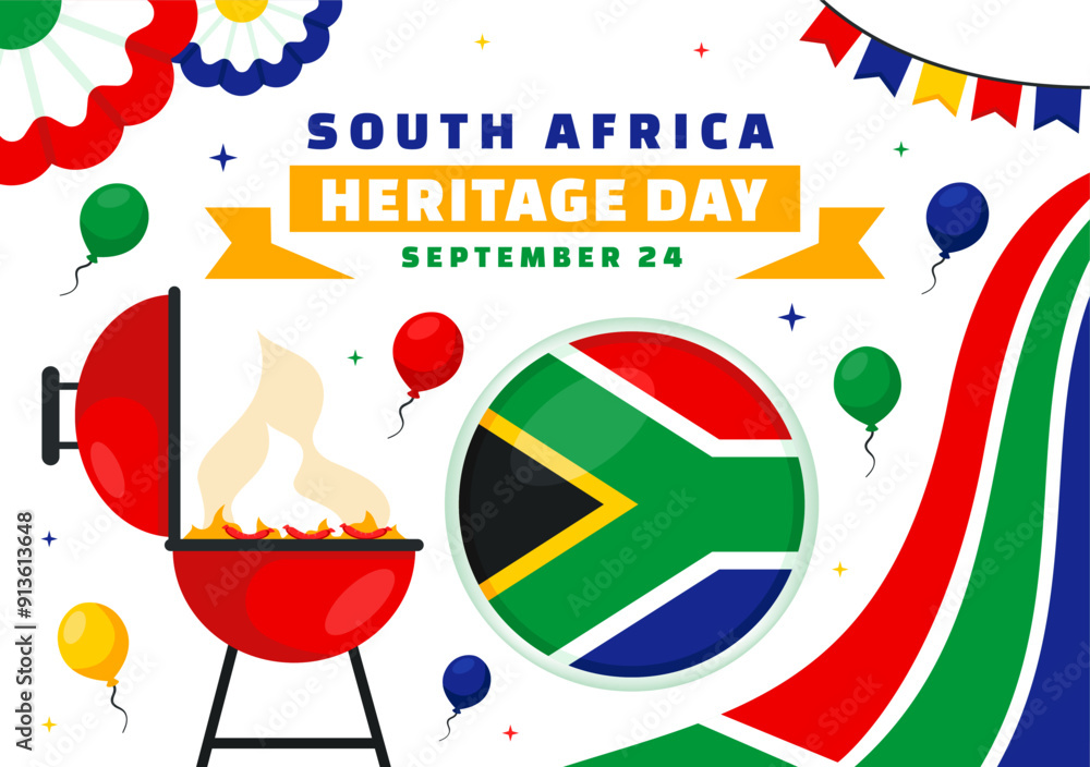 Happy Heritage Day South Africa Vector Illustration for September 24 ...