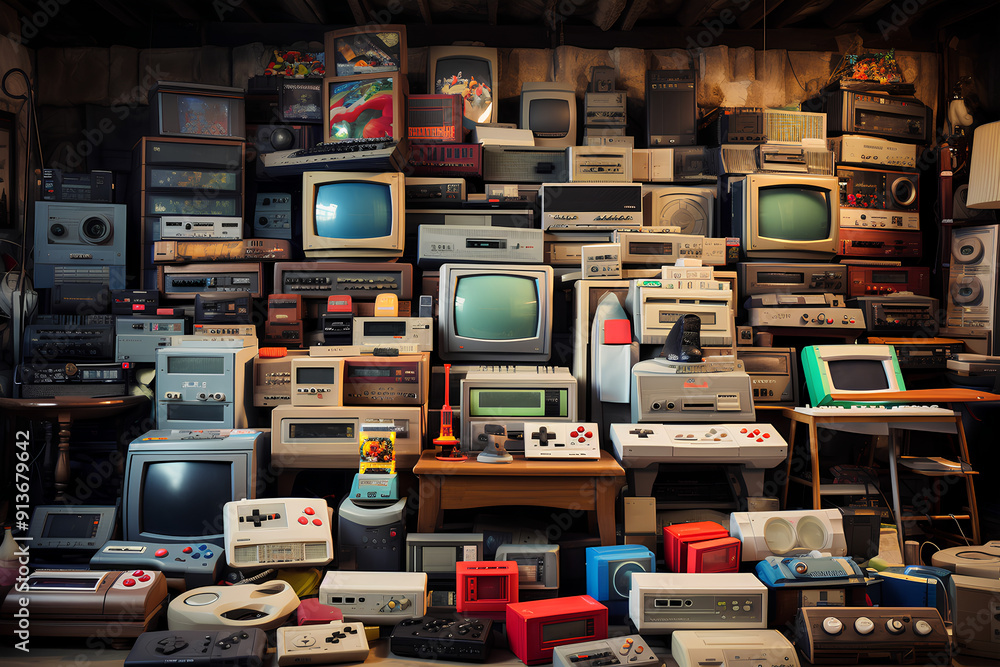 Classic Retro Video Games, Controllers and Systems. A large assortment ...