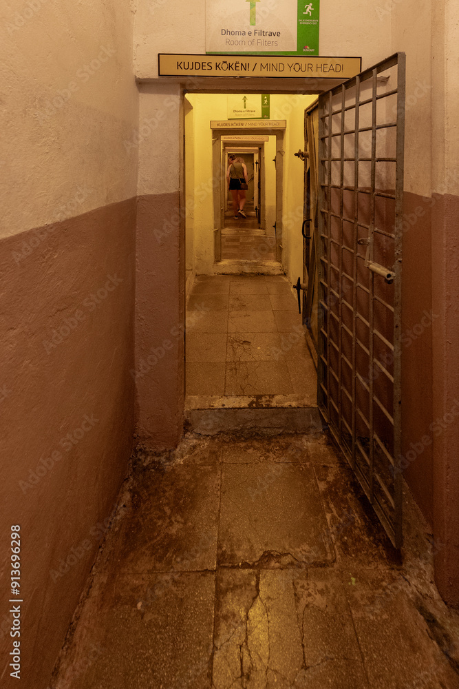 Tirana, Albania 07-17-2024 A massive five story bunker built by the ...