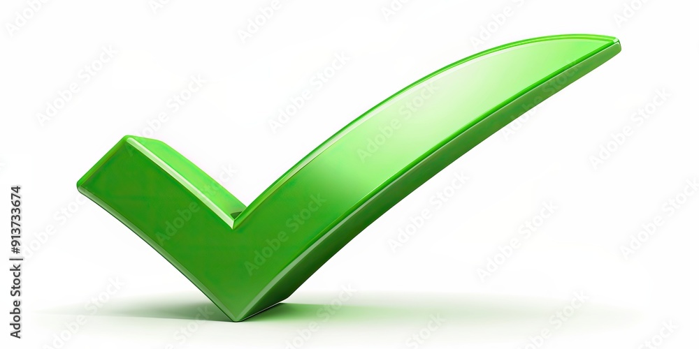 Green check mark symbolizing approval and success, checkmark, symbol ...