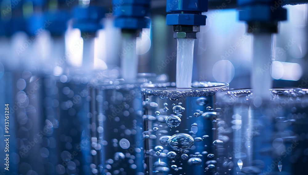 A close-up illustration of a reverse osmosis unit's advanced filtration ...