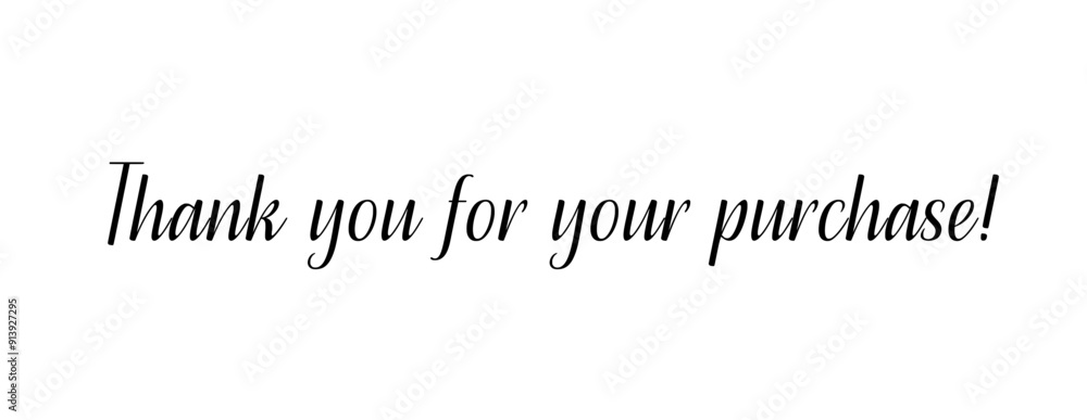 Thank You for Your Purchase Script Text Vector - Modern Calligraphy ...