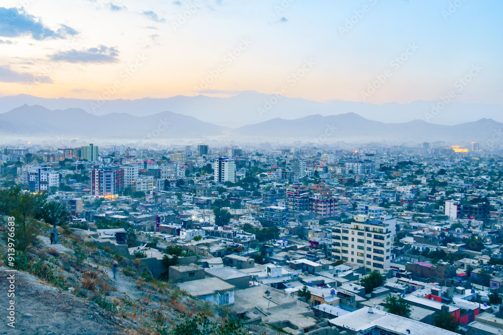 Kabul, Afghanistan - 20 th october, 2023: Aerial view panorama capital ...