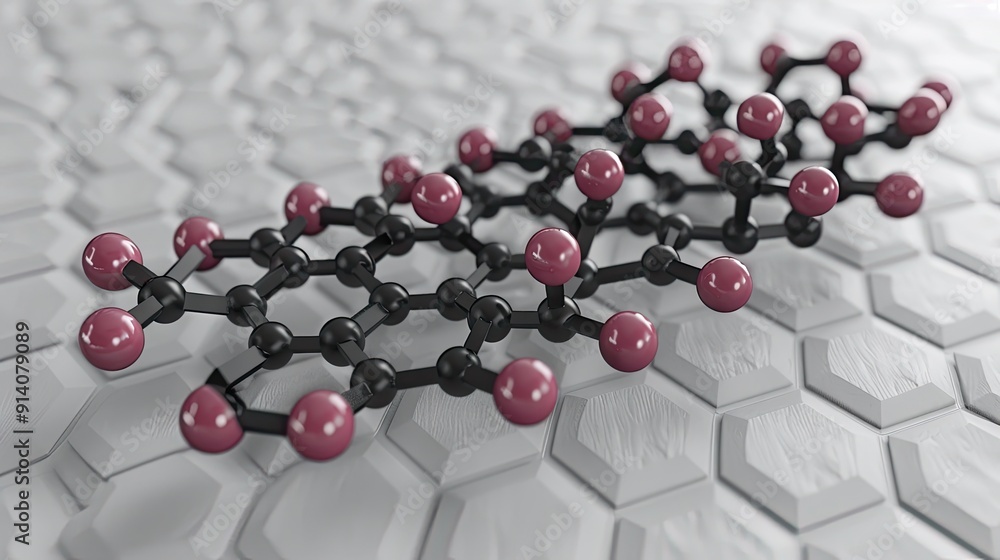 Visualizing the van der Waals structure of tripeptide molecule in a 3D ...