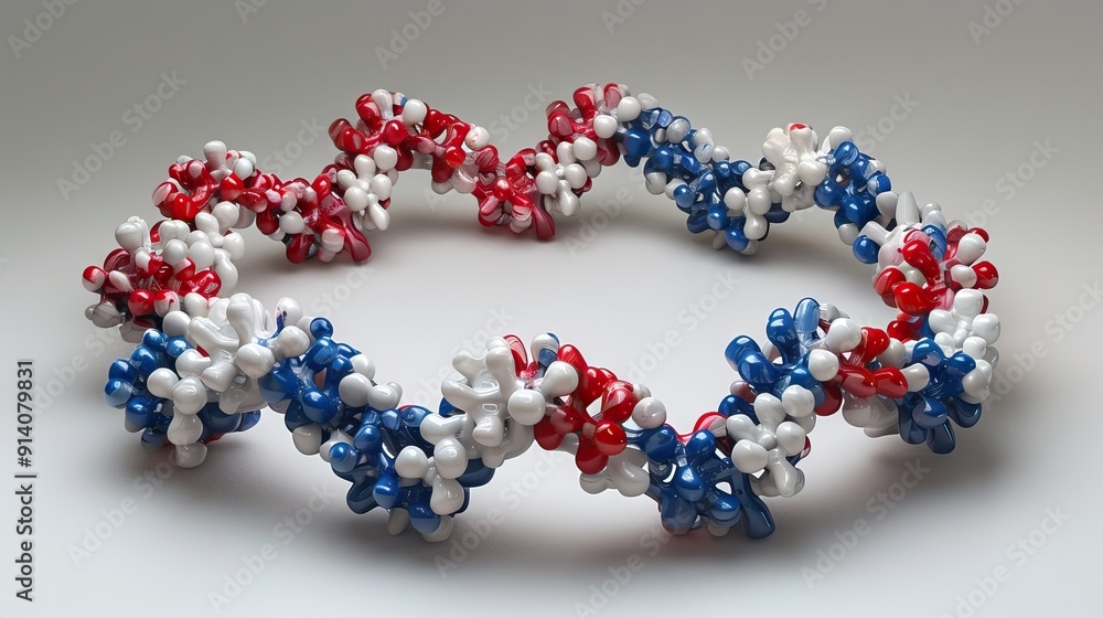 Visualizing the van der Waals structure of tripeptide molecule in a 3D ...