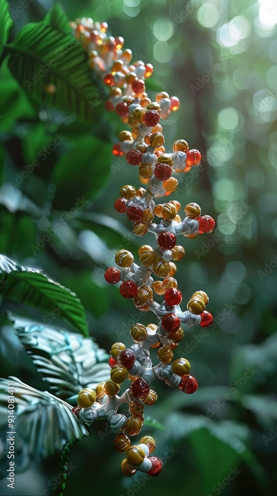 Visualizing the van der Waals structure of tripeptide molecule in a 3D ...