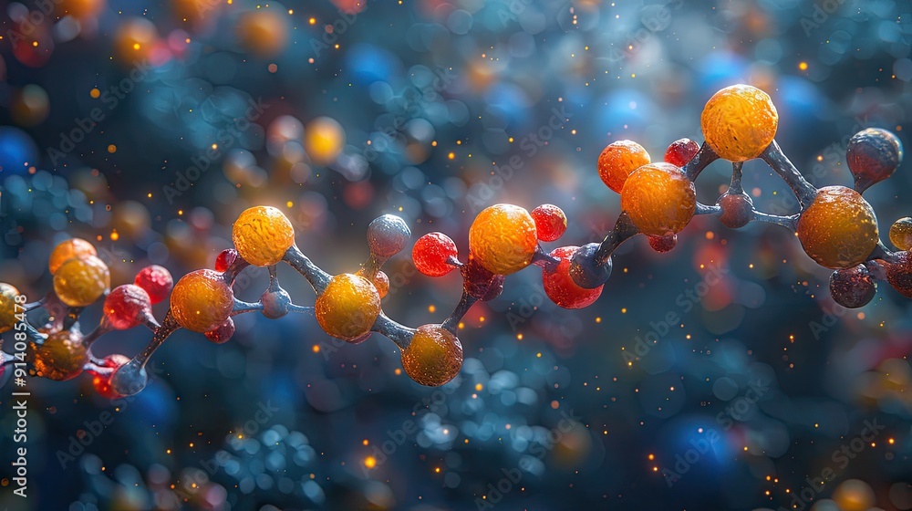 Visualizing the van der Waals structure of tripeptide molecule in a 3D ...