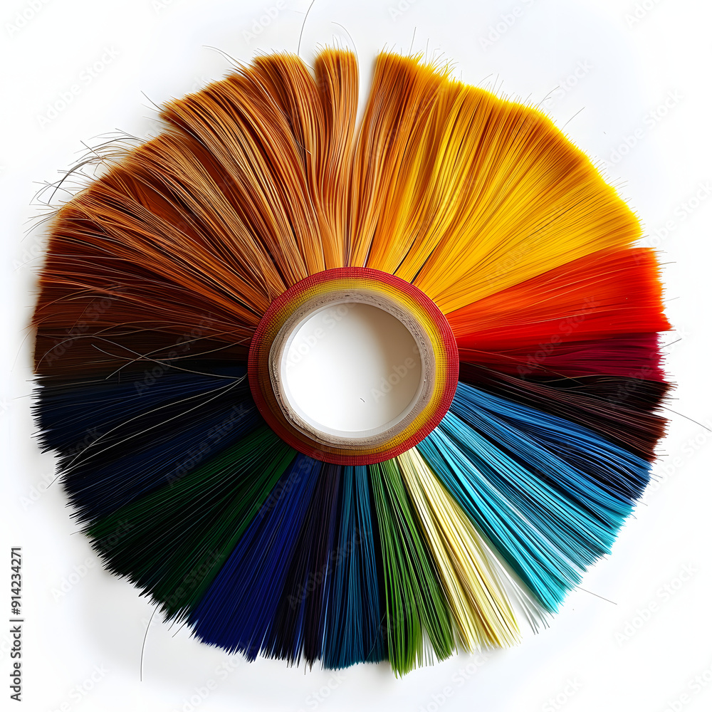 Hair color wheel. Hair Stylist's Guide. Sample, a circular color guide ...