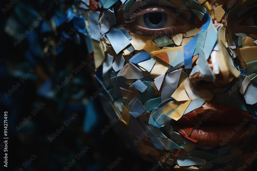 AI Image. Creative Upcycling Art Displaying Vibrant Plastic Waste ...