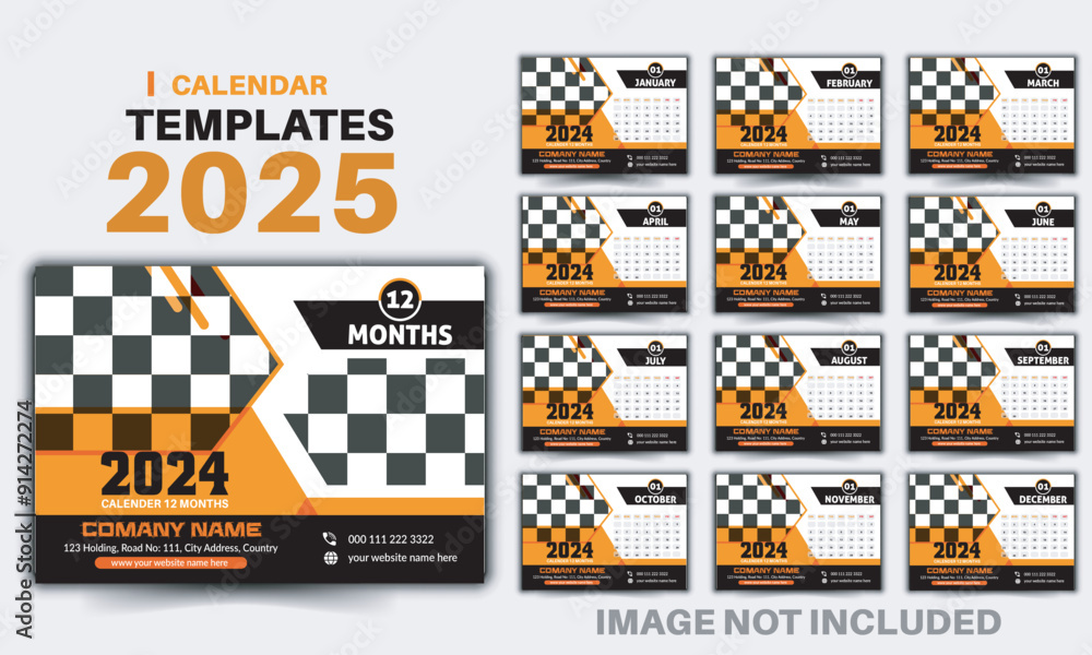 Vector de Stock Monthly Masterpieces: Downloadable Calendar Designs ...