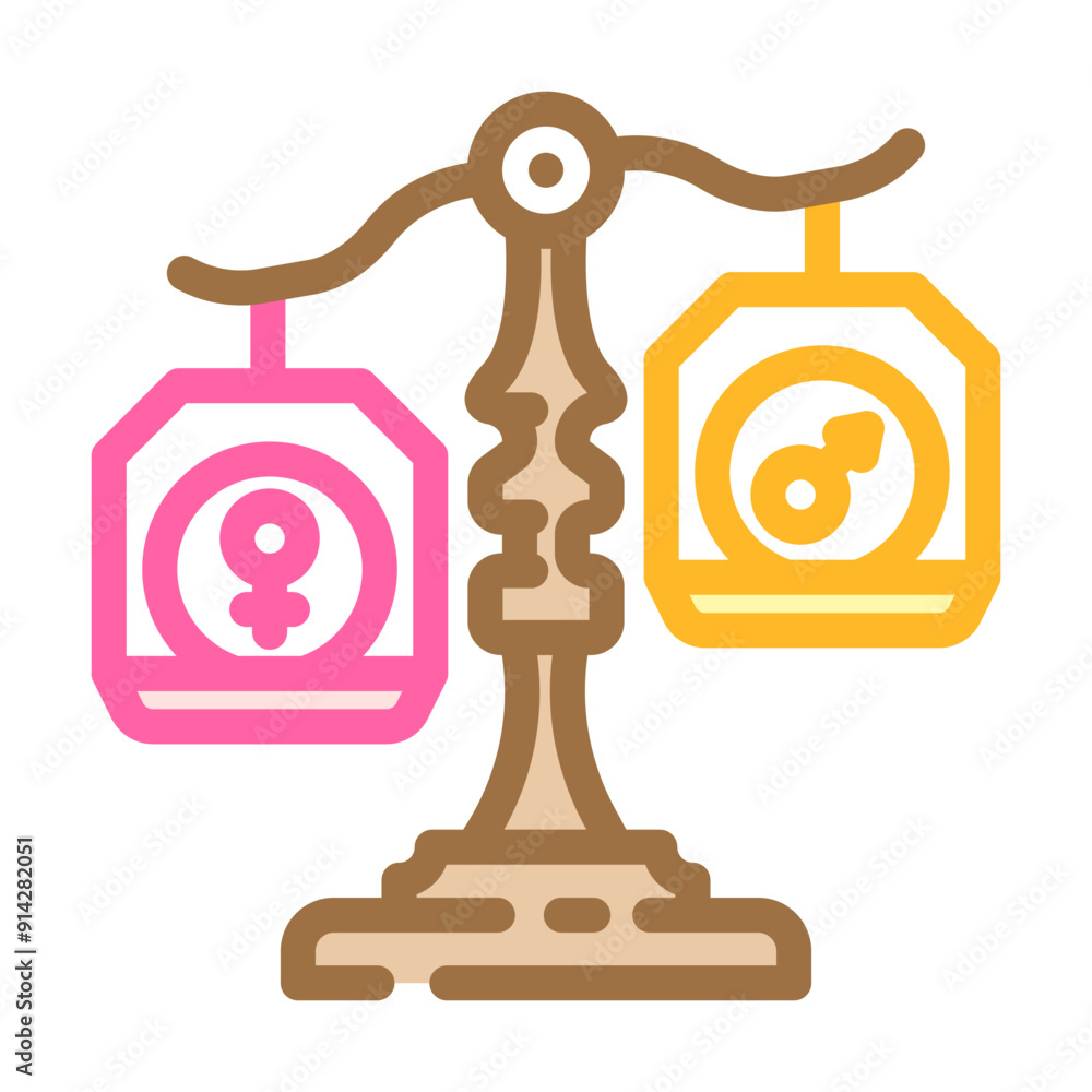hormonal imbalance obesity overweight color icon vector. hormonal ...