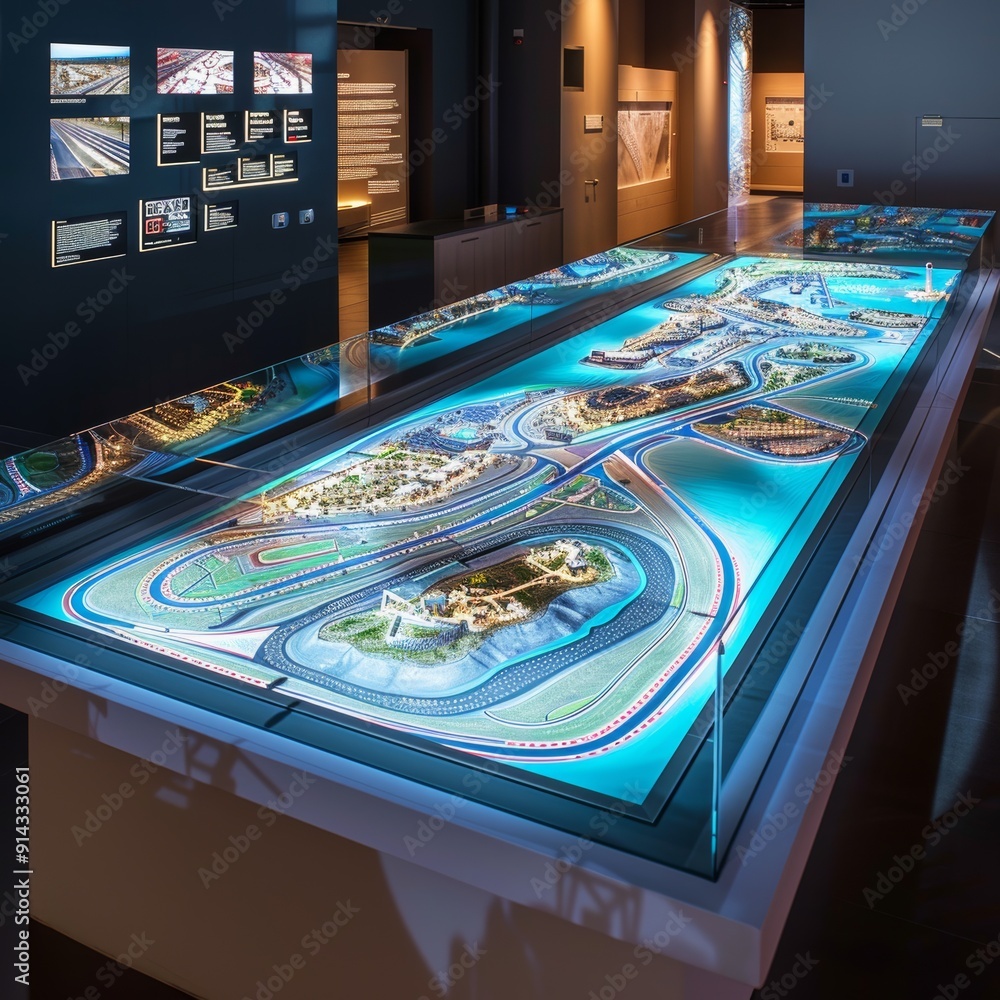 Informative display of the Yas Marina Circuit Formula One track map in ...