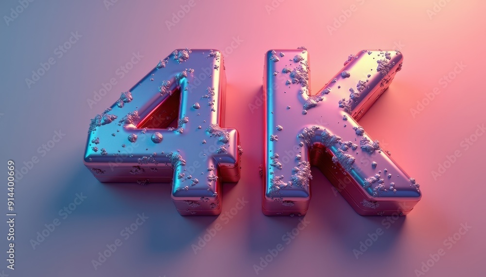 4K 3D text illustration. 4 K resolution, ultra high quality graphic ...