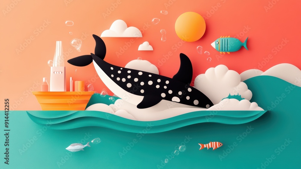 A visually engaging infographic illustrating the impact of plastic ...