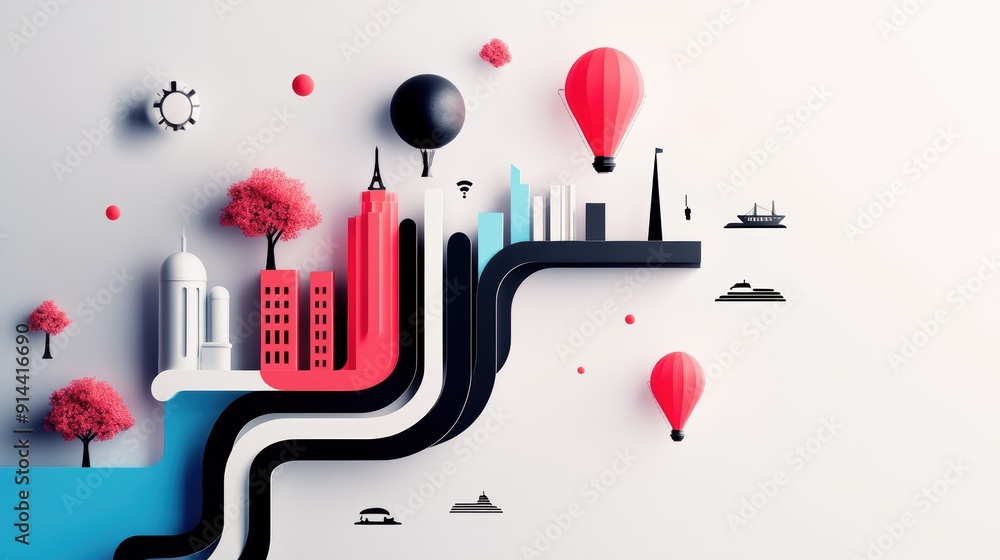 Illustrazione stock di An infographic highlighting the evolution of ...