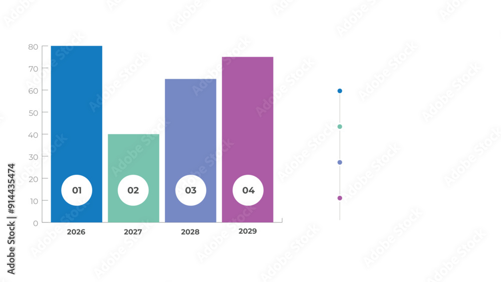 Infographic layout with a bar chart detailing corporate marketing ...