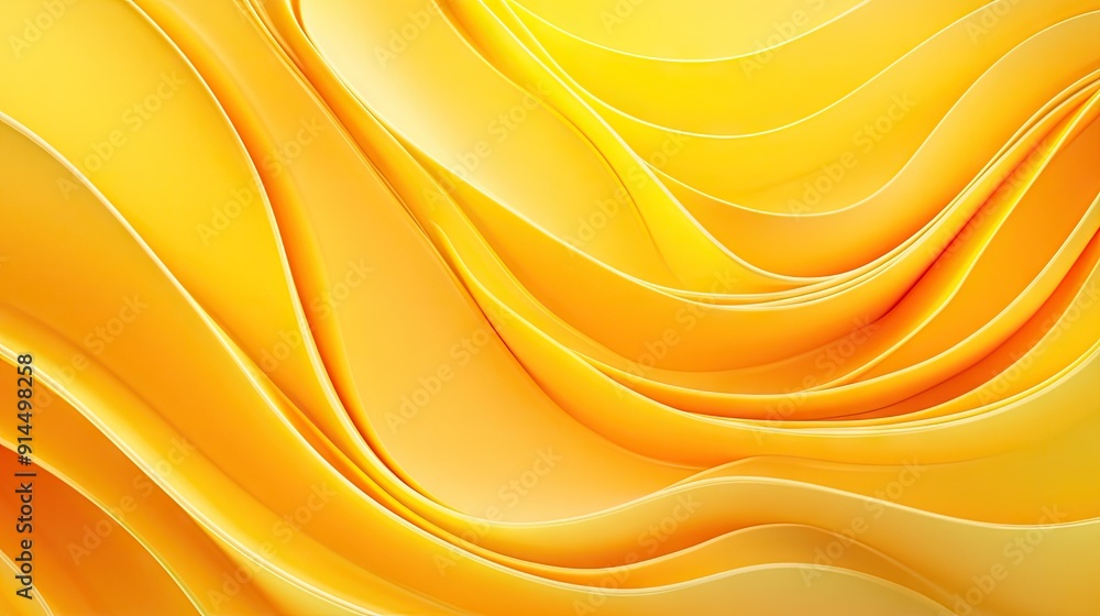 Bright yellow gradient waves create a dynamic abstract background ...