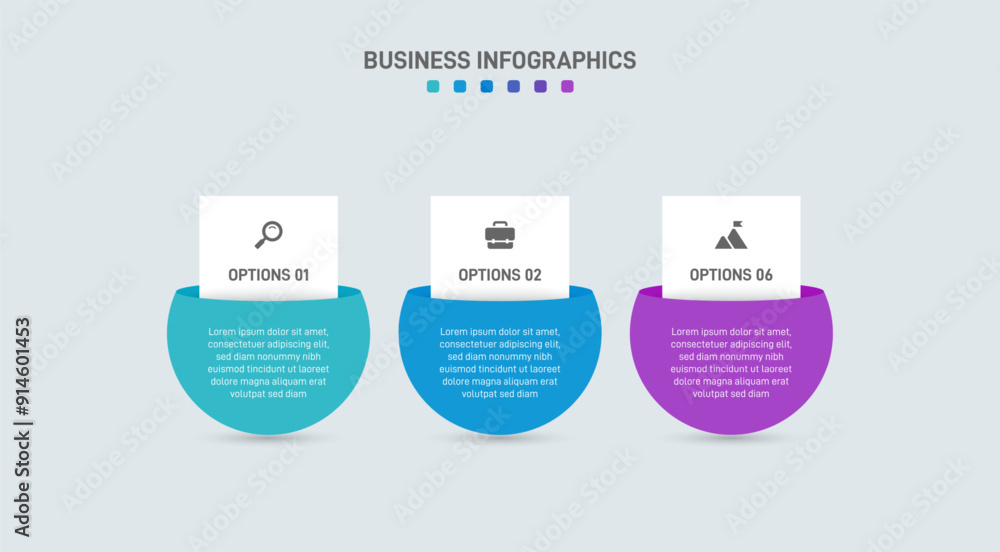 Horizontal progress bar featuring 3 arrow-shaped elements, symbolizing ...