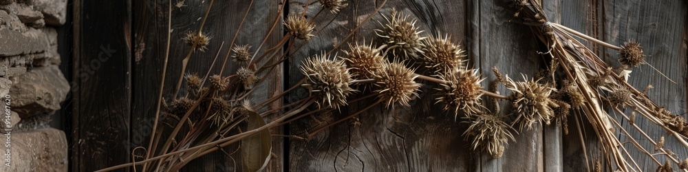 Eguzkilore Carlina acanthifolia hung on a door to ward off witches ...