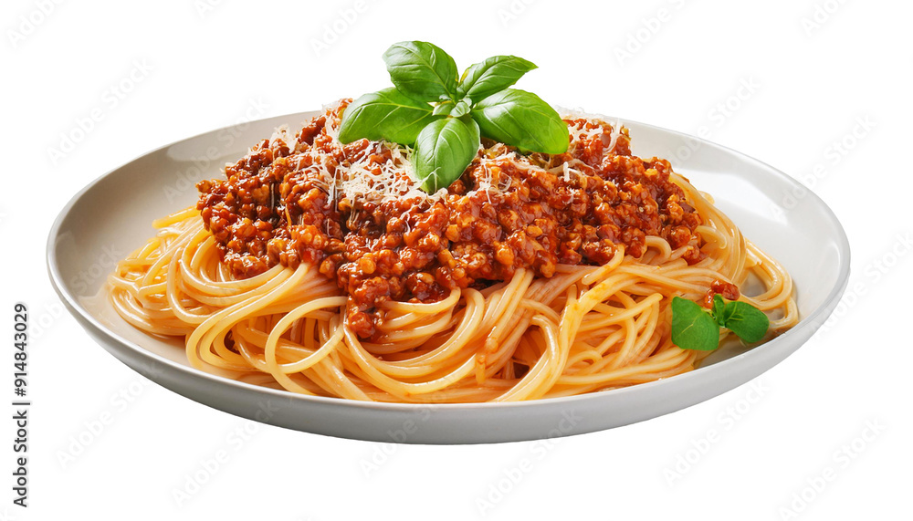 Foto de Stock Classic Spaghetti Bolognese With Meat Sauce | Adobe Stock
