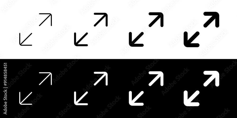 Editable vector maximize screen icon. Part of a big icon set family ...