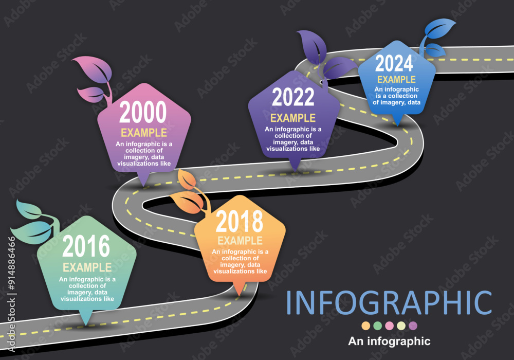 Vector infographic showing timelines in the occurrence of milestones ...
