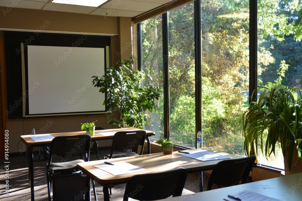 workshop room set up for leadership training with seating arrangements ...