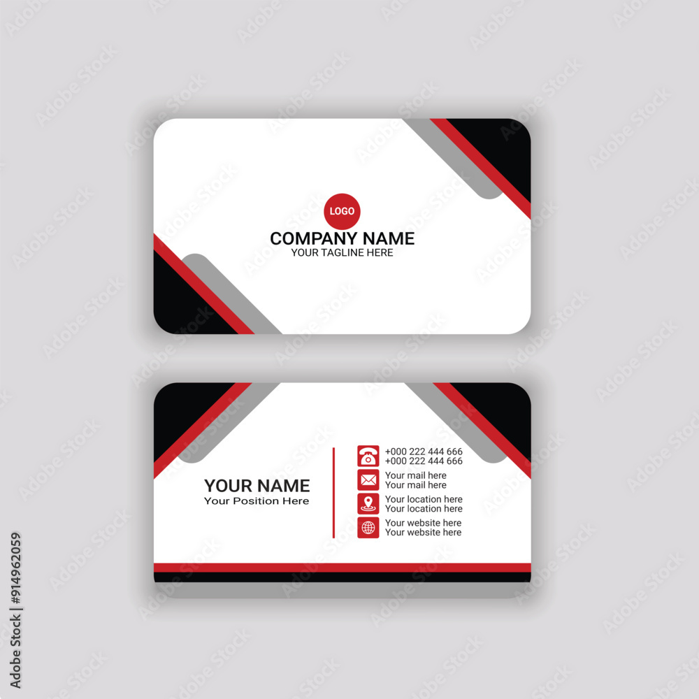 professional visiting card template design Stock Vector | Adobe Stock