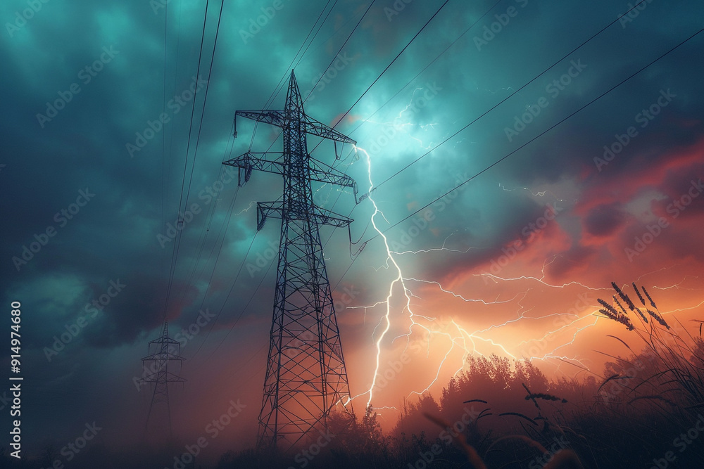 An electrifying moment captured as lightning strikes a remote ...