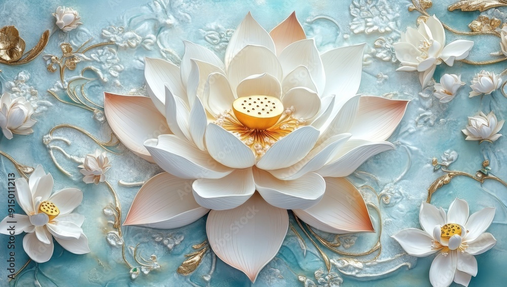 This high-definition 3D digital illustration showcases a ceiling with a ...