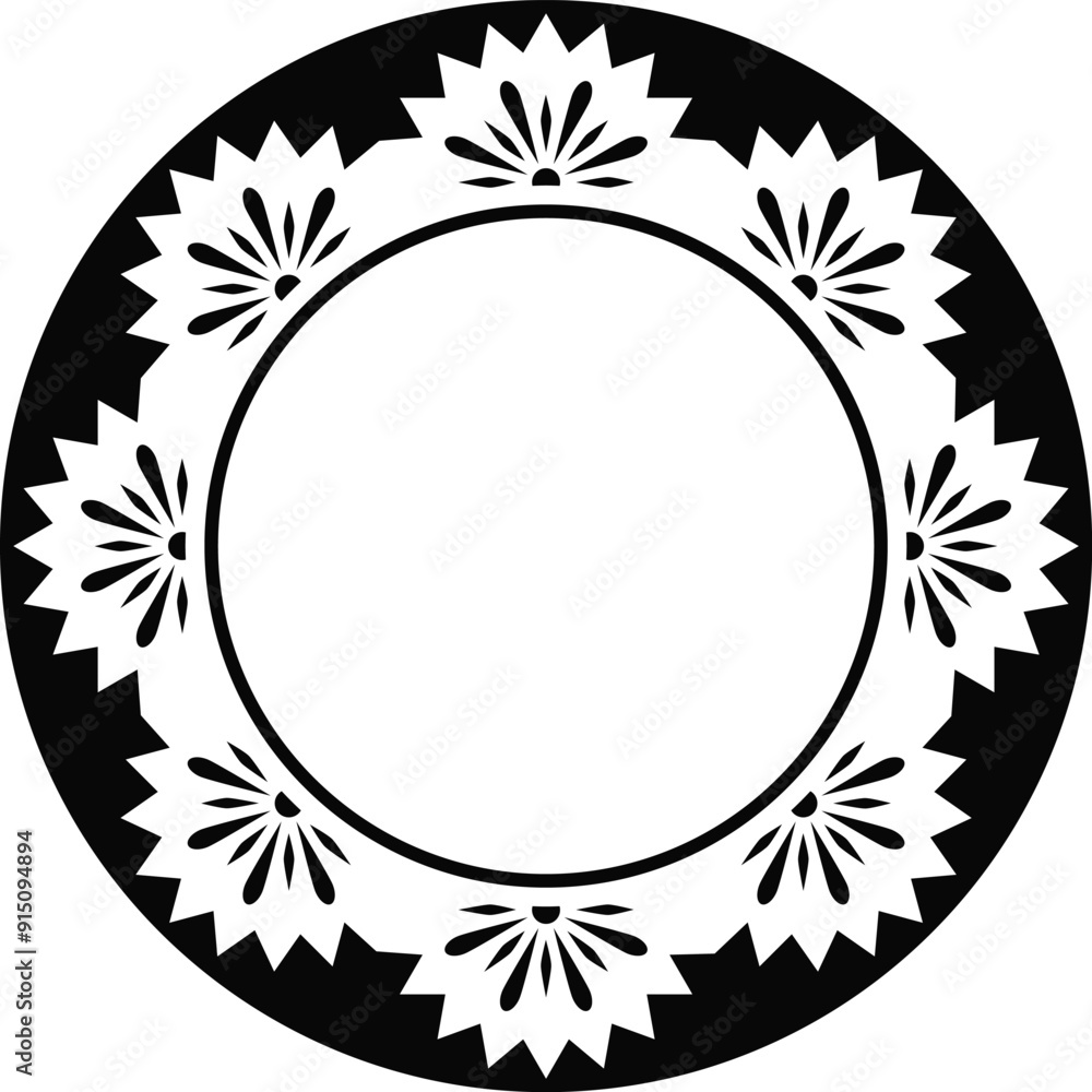 Polynesian tattoo tribal circle design. Samoan tattoo tribal frame ...