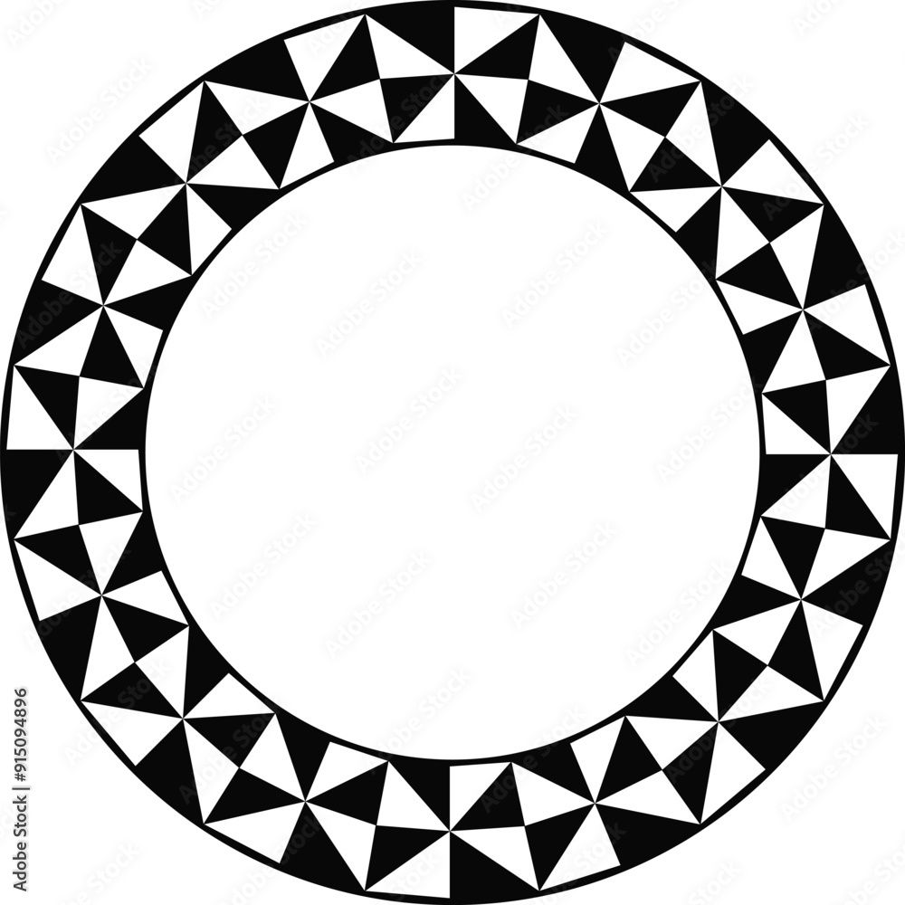 Polynesian tattoo tribal circle design. Samoan tattoo tribal frame ...