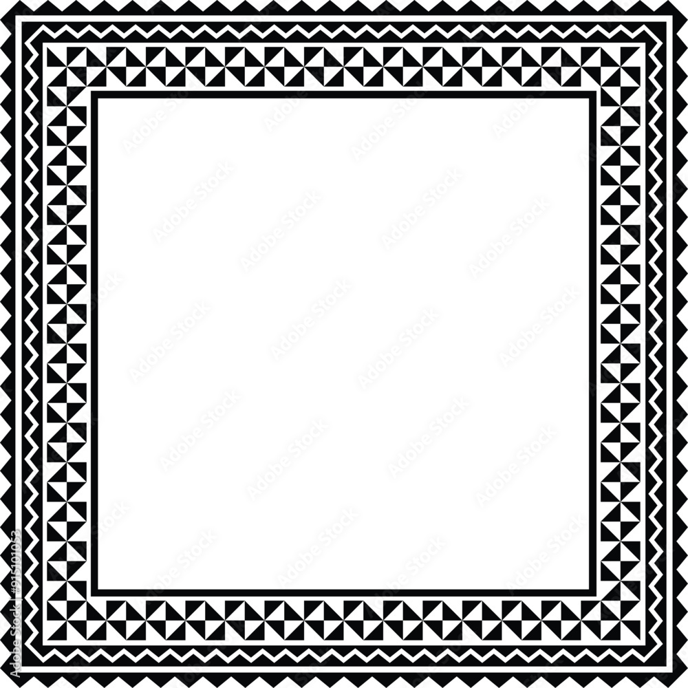 Polynesian tattoo tribal frame design. Samoan tattoo tribal ornament ...