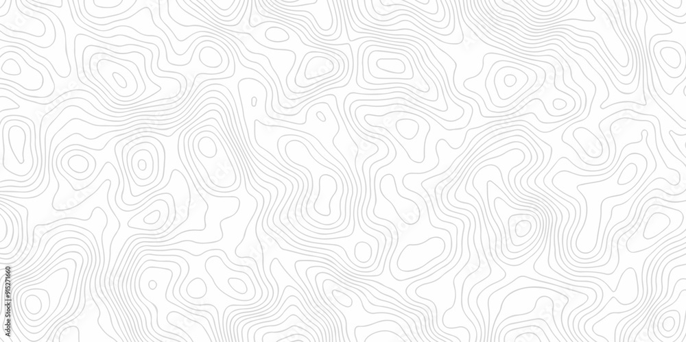 Topography wave line vector grid map. white wave line geography ...