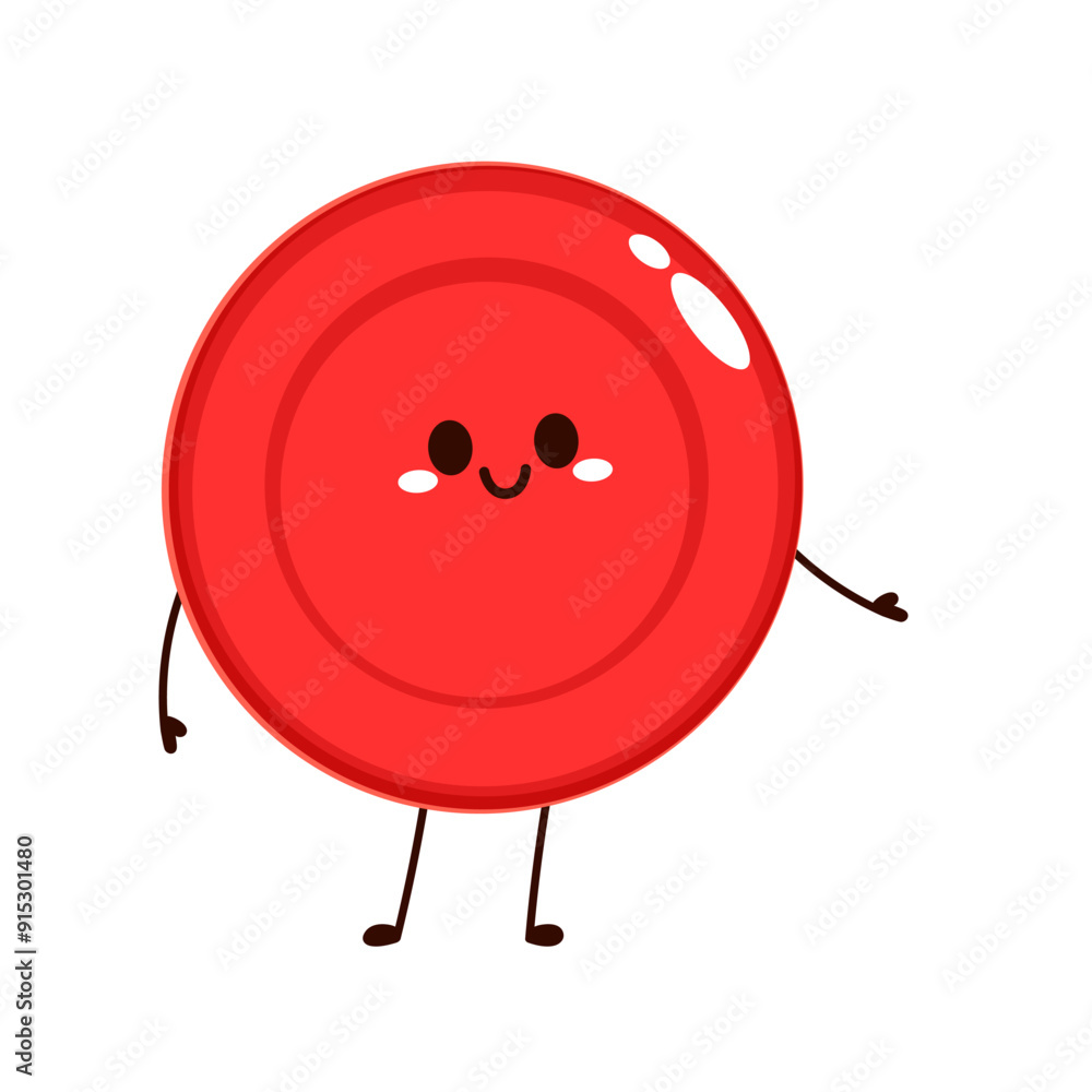 Red Blood Drop Cartoon Character. Vector Illustration Flat Design ...