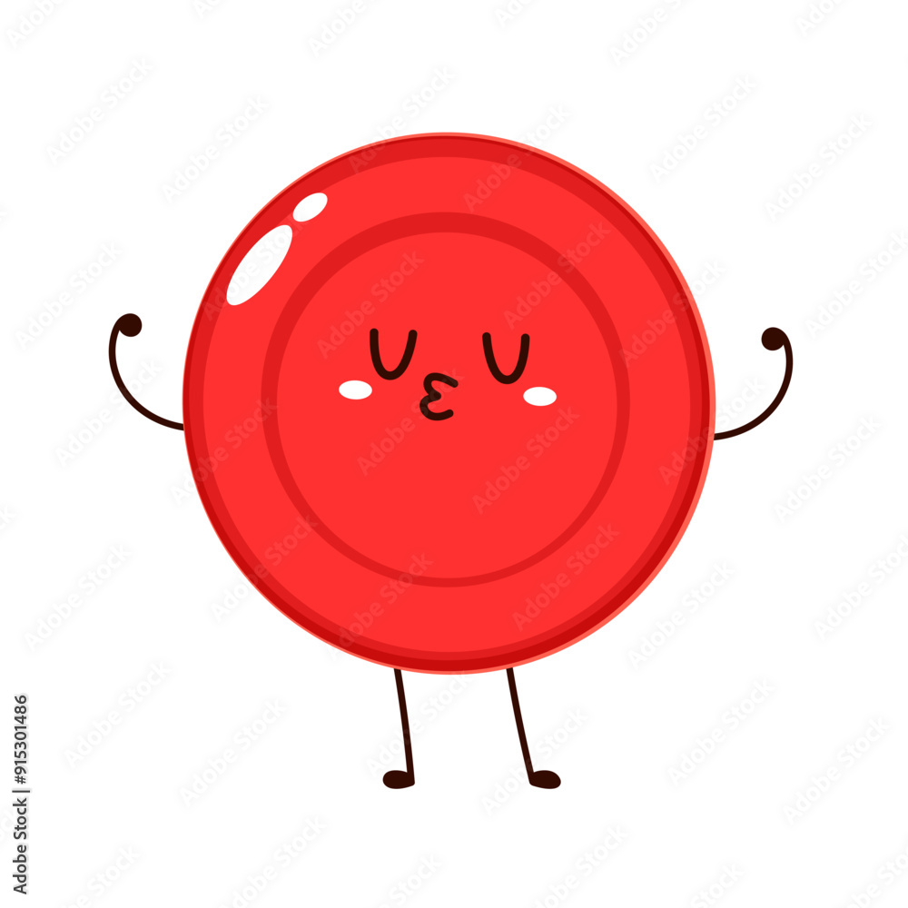 Red Blood Drop Cartoon Character. Vector Illustration Flat Design ...