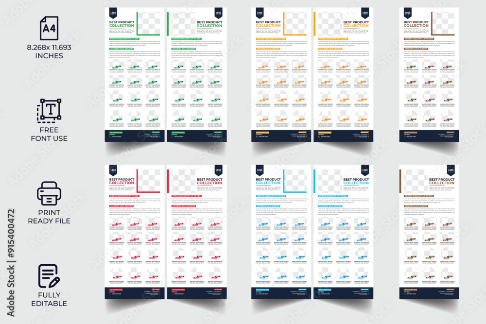 Rollup Technical Data Sheet layout template. Roll up modern Dl product ...