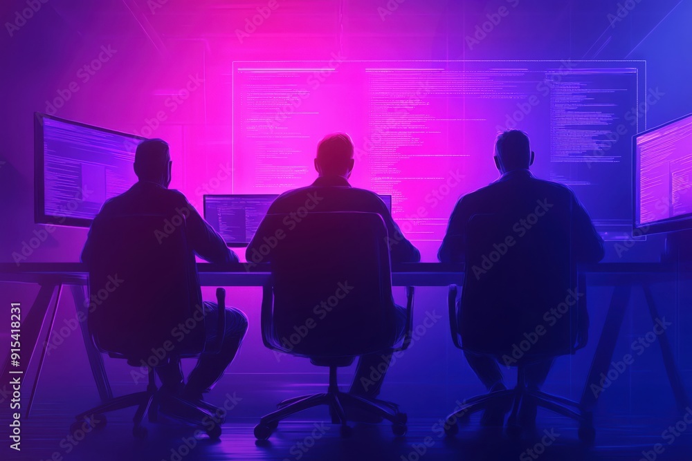 Pixel art team brainstorming with interactive digital whiteboard ...