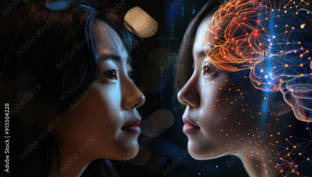 A side-by-side comparison of the human and artificial intelligence ...