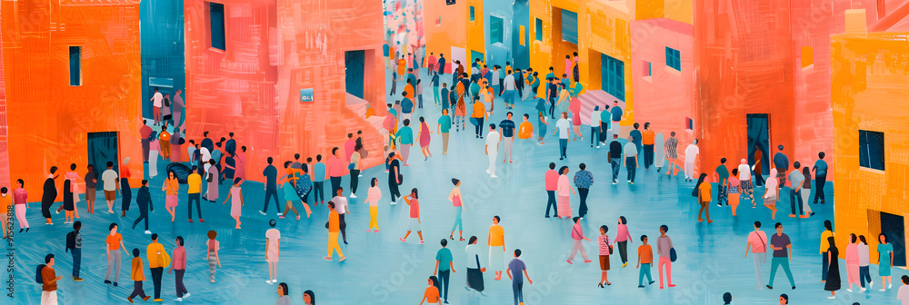 Visualize a scene of sociocultural patterns influencing the roles and ...